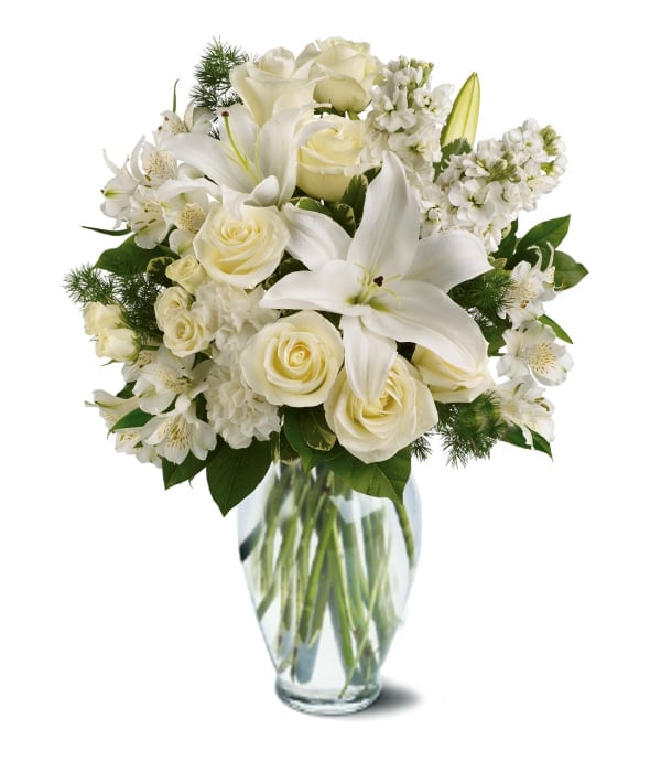 Bouquet Premium de Roses Blanches - Collection Sympathie III ...
